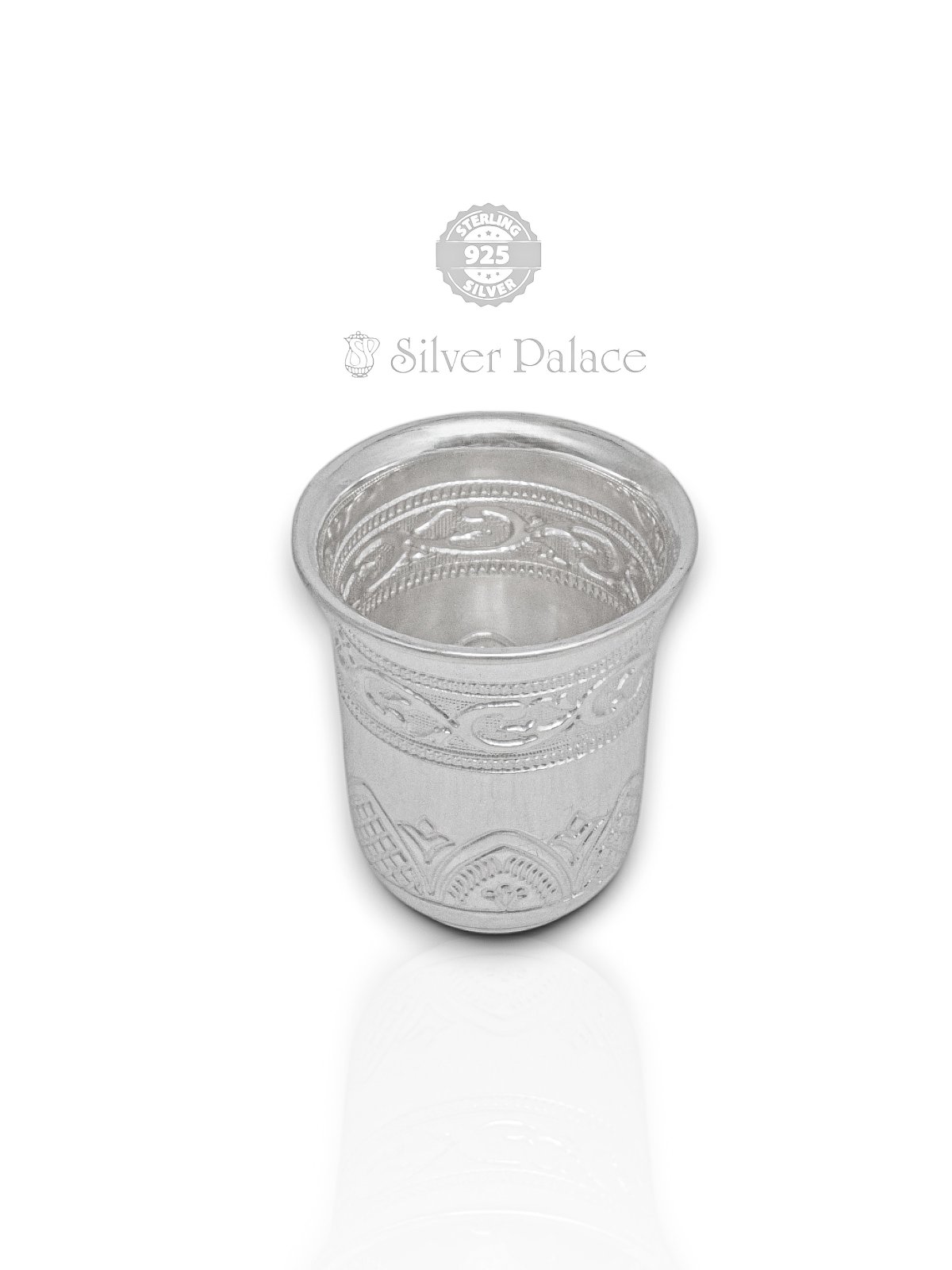 925 Pure Silver Hand Crafted Design Glass - Silver Palace