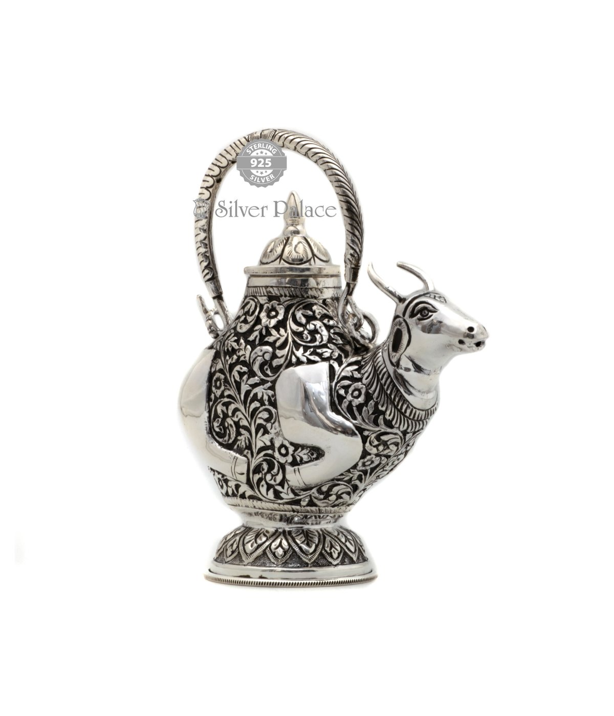 925 Silver Nandhi Abhishekam Kamandalam For Pooja - Silver Palace