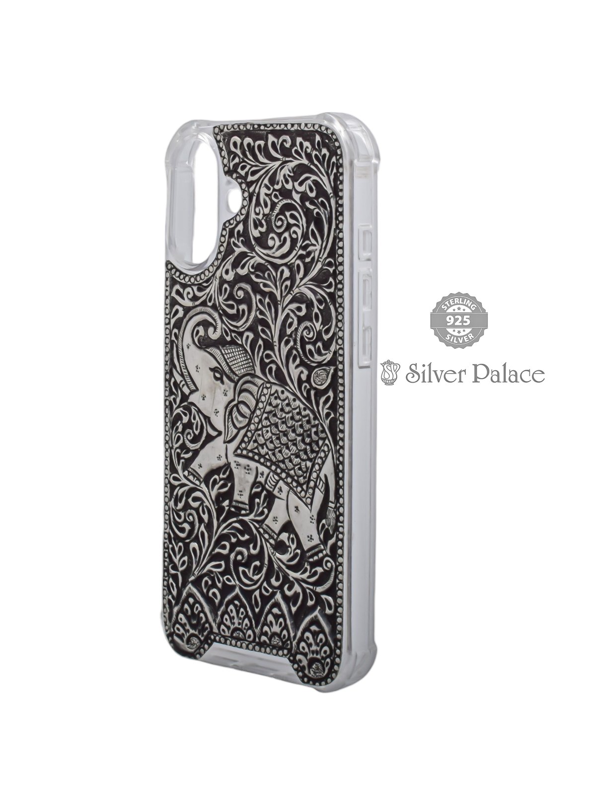 925 Sterling Silver Peacock Design Phone Case For Iphone 16 Plus ...