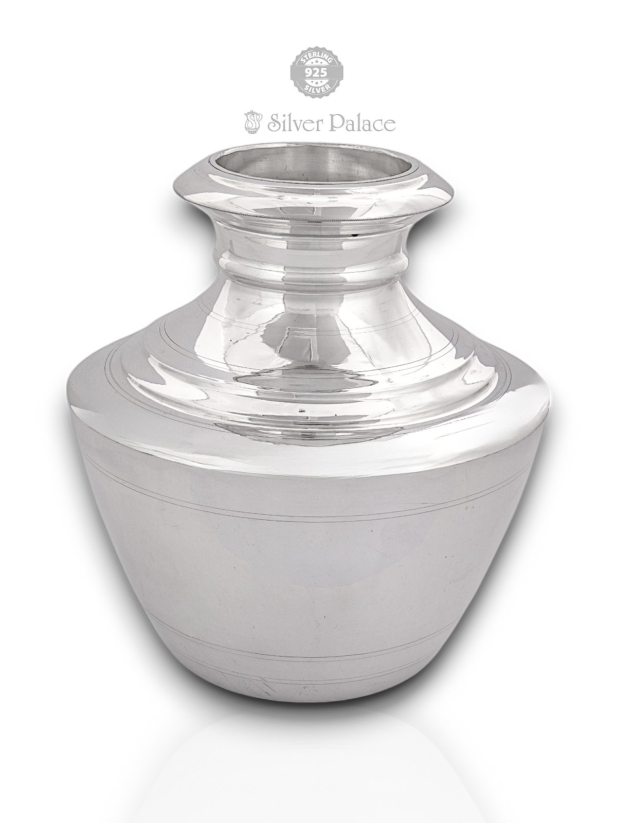 925 Pure Silver Plain Handmade Silver Pooja Kalash - Silver Palace