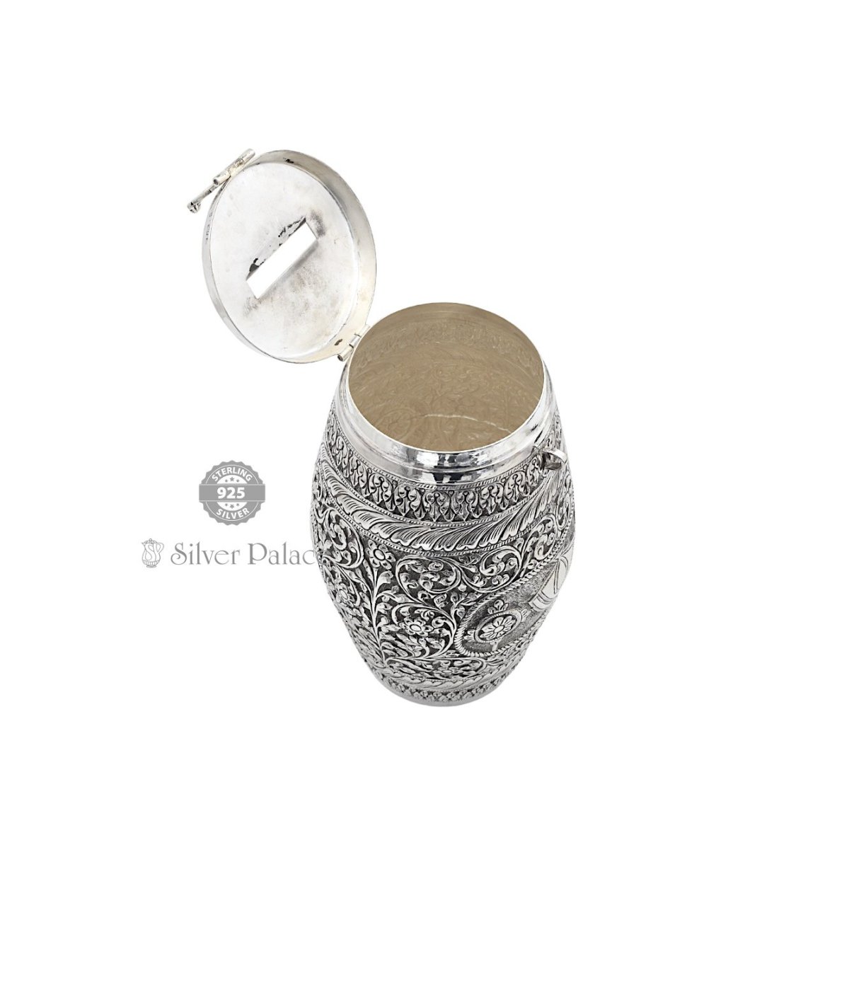92.5 Silver Sangu Chakkaram Hundial For Pooja Antic Finish - Silver Palace