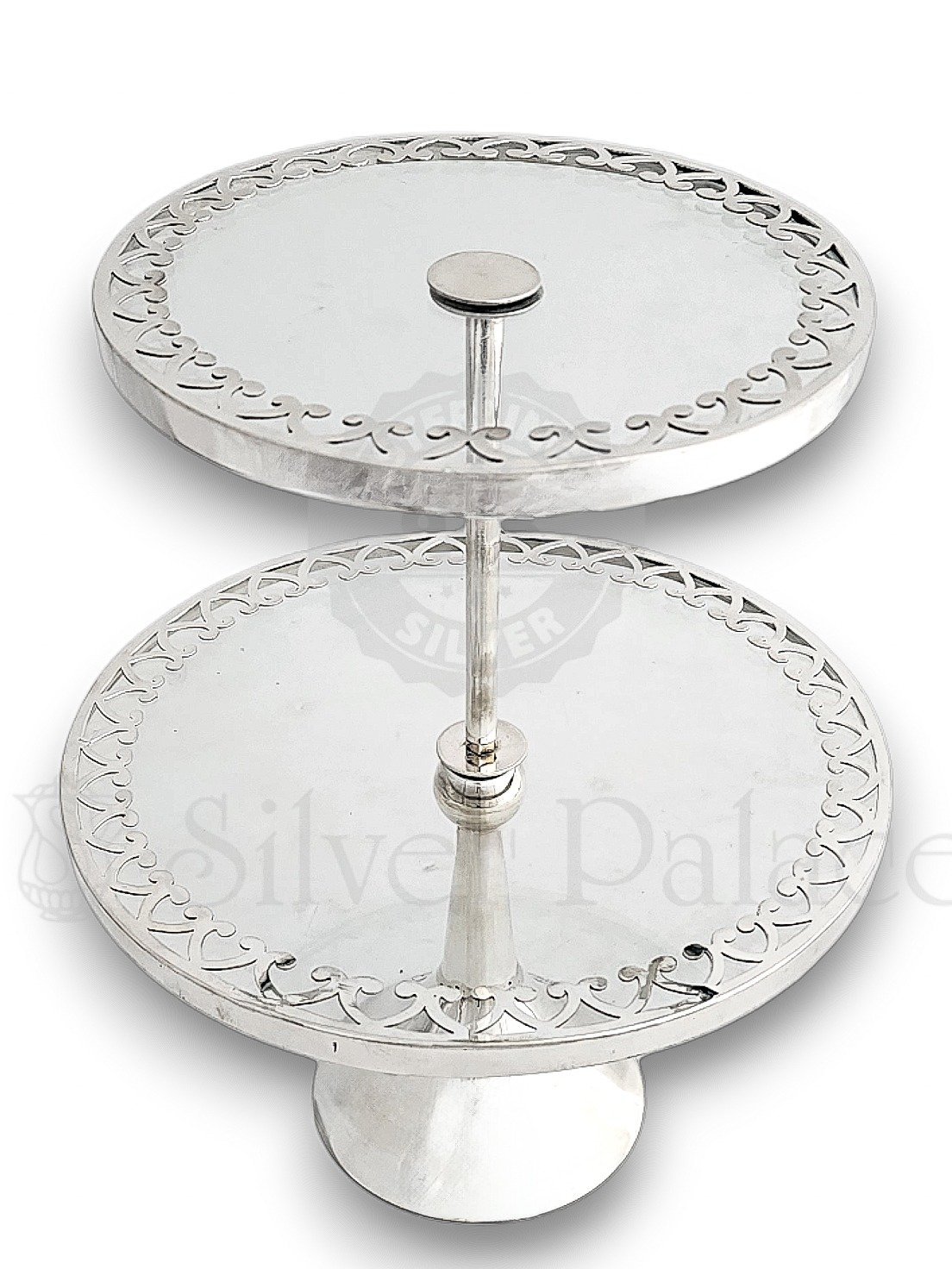 925 Silver Elegant Silver Cake Tray - Silver Palace