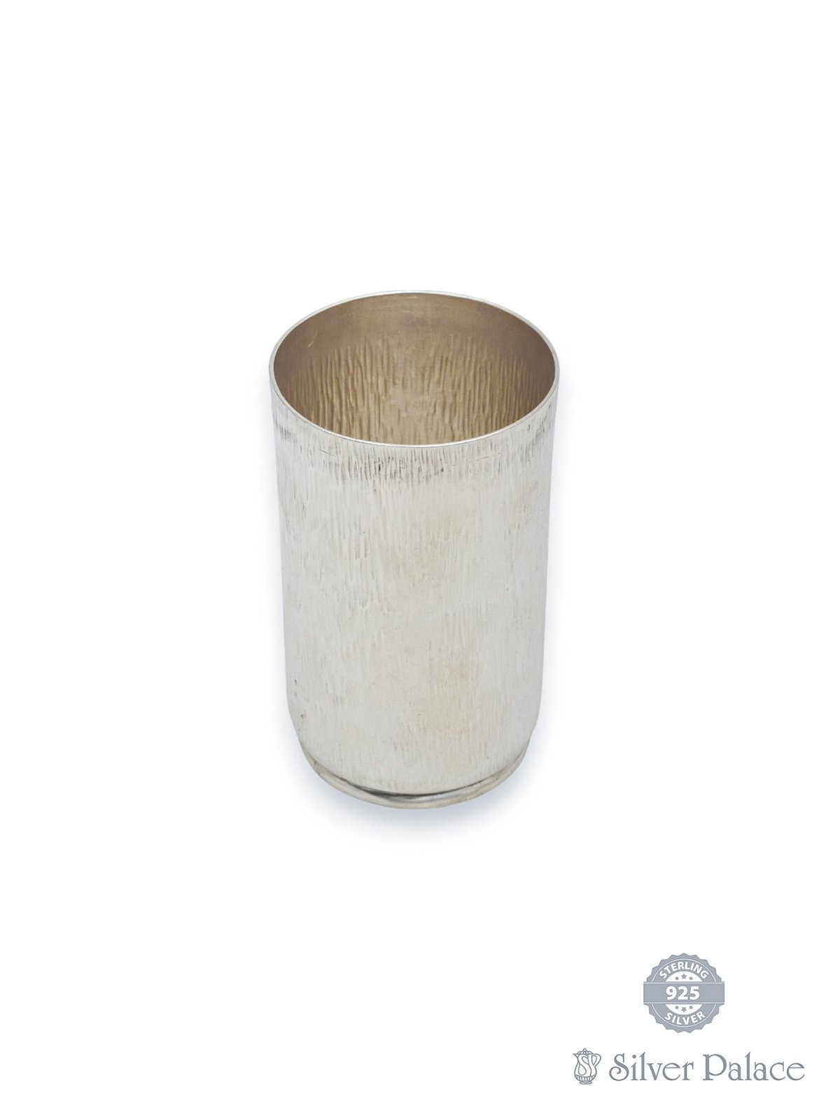 925 Sterling Silver Hammer Design Tumbler For Gifting - Silver Palace