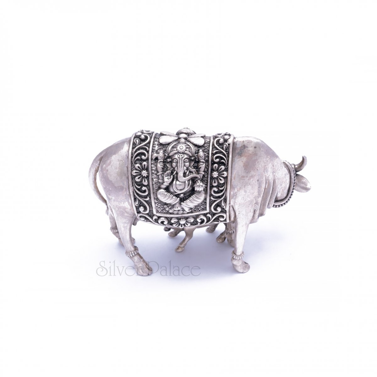 Silver Cow Pure Silver Handcrafted Gomatha Statue Cow And Calf - Silver ...