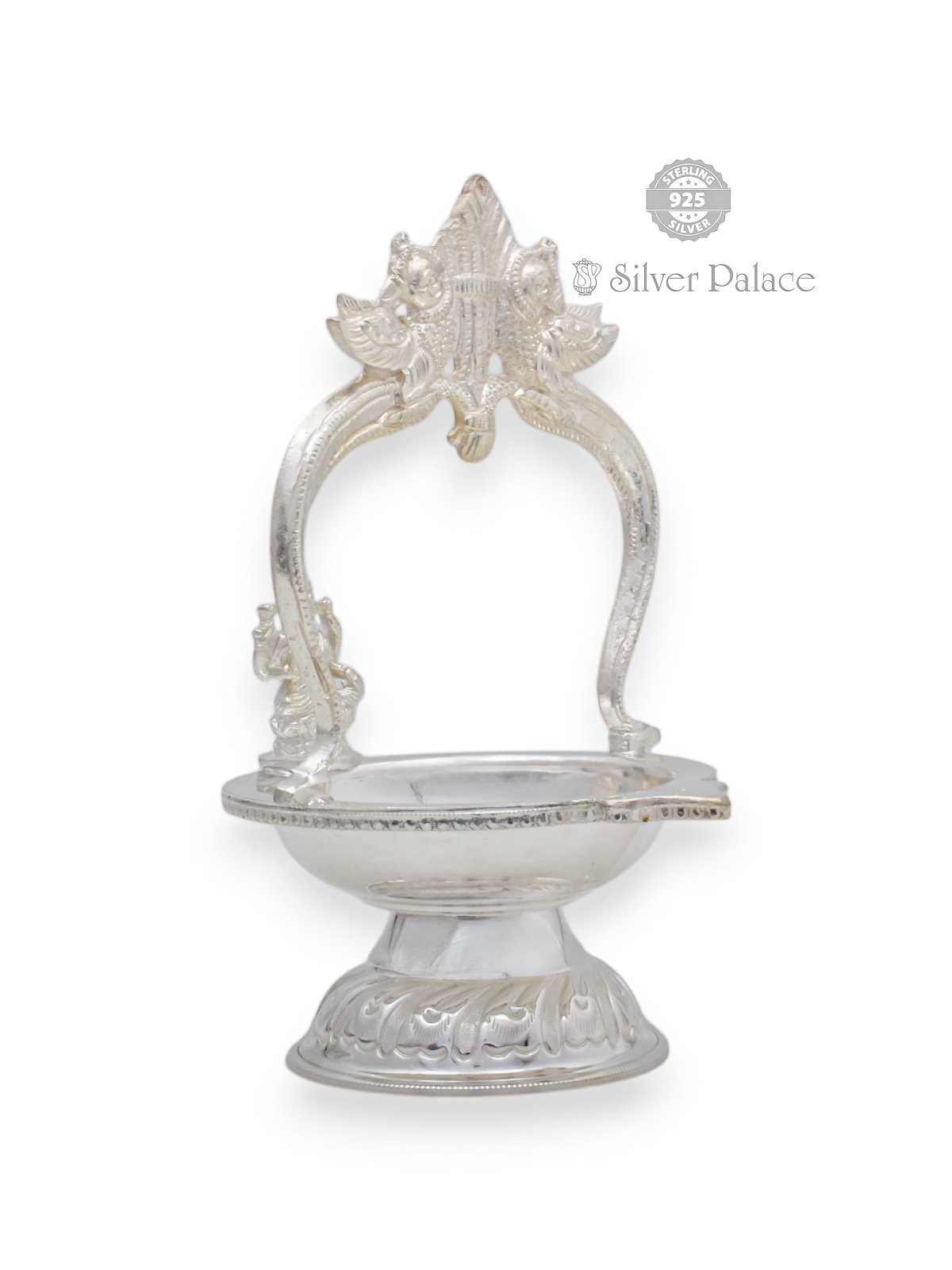 925 Pure Silver Kamakshi Deepam/lamp - Divine Blessings - Silver Palace