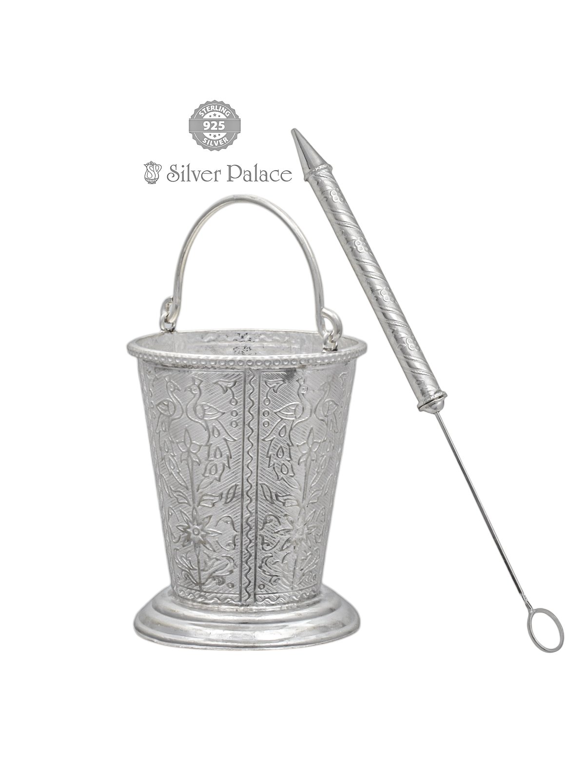 925 Pure Silver Pichkari And Bucket Set Celebrate Holi In Luxury ...