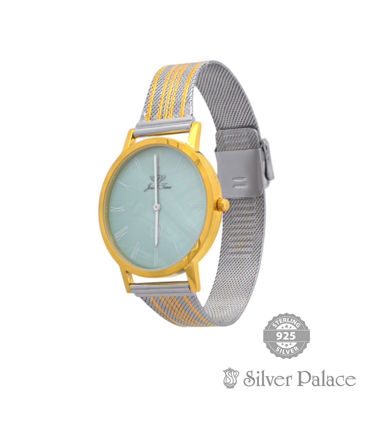 92.5 Sterling Silver Analog Watch For Men Elegant Timepiece - Silver Palace