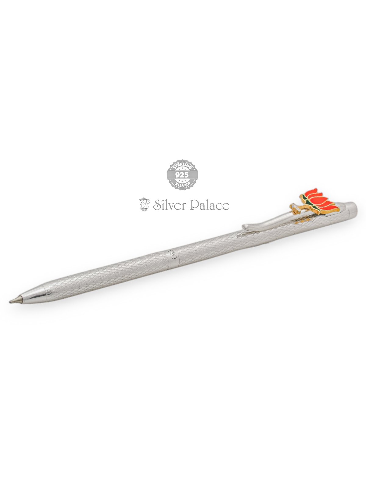 92.5 Pure Silver Roller Ballpoint Pen Writing Instrument - Silver Palace