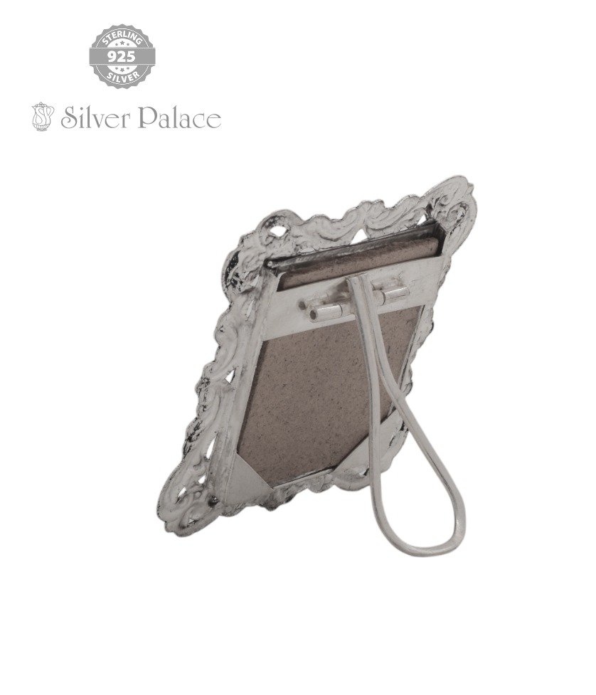 925 Pure Silver Photo Frame With Fancy Design - Silver Palace