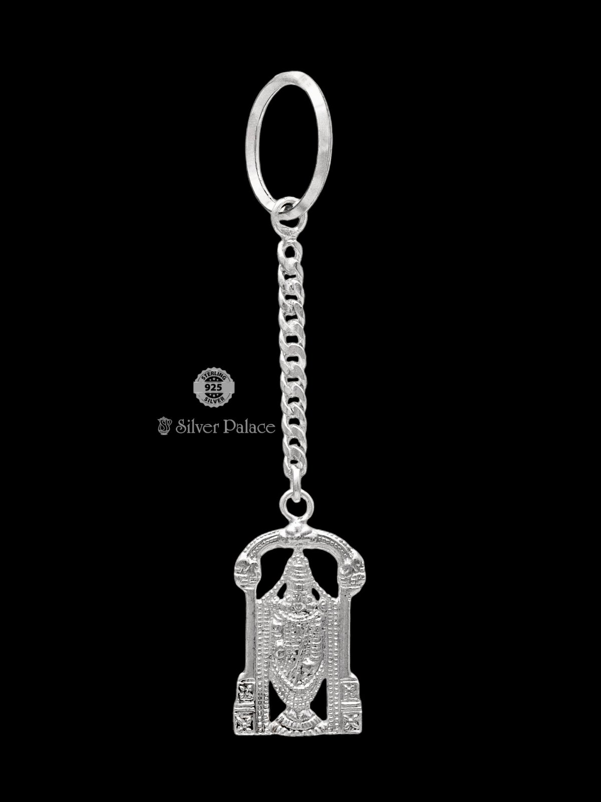925 Pure Silver Balaji Motif Key Chain For Keys - Silver Palace