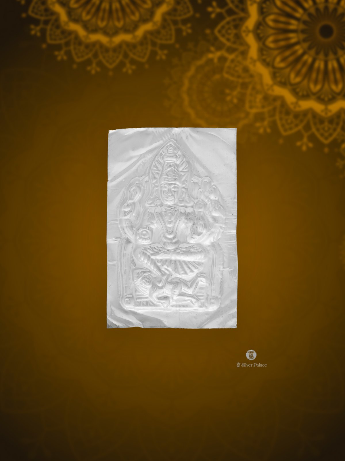 925 Silver Amman Silver Sheet For Temple Rituals Shri Collection - Silver Palace