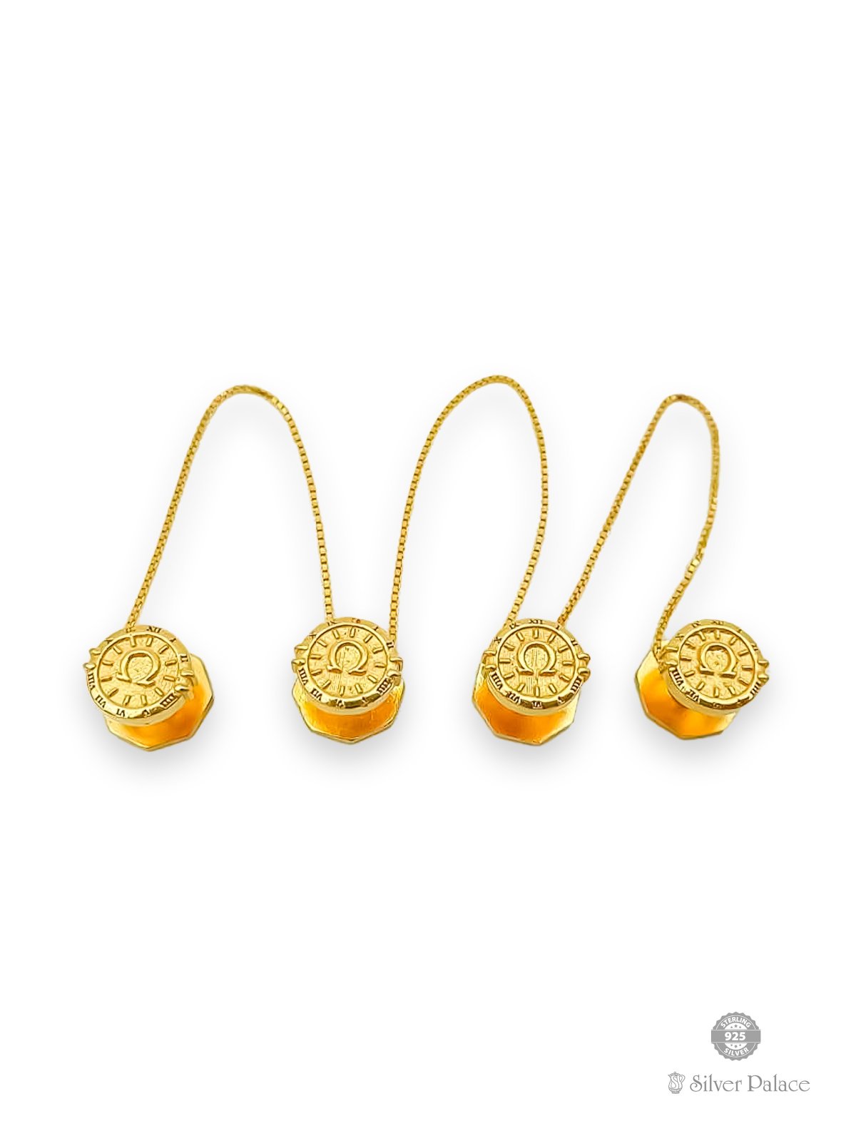 916 Pure Gold Clock Face Kurta Buttons - Silver Palace