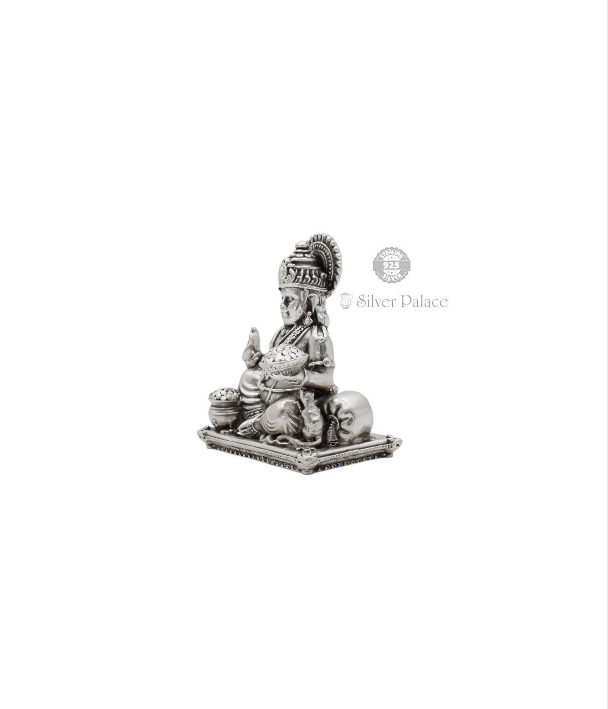 92.5 Oxidised Silver Kuber Idol For Pooja Uses - Silver Palace