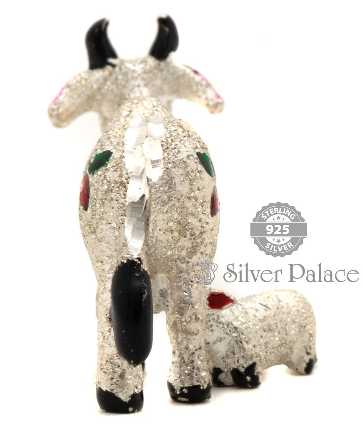 925 Sterling Silver Cow With Calf - Silver Palace