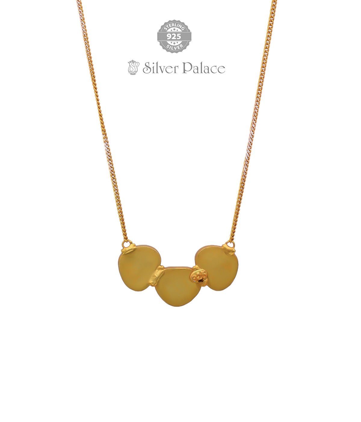 Silver Anite Collection Gold Polished With Kundan Stone Necklace For ...