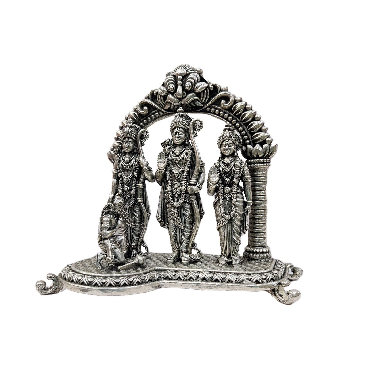 Silver Lord Rama Seetha Lakshman And Hanuman Idol In Antic Finish ...