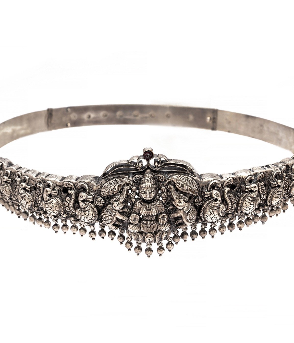 Oxidised Silver Traditional Design Kamar Band - Silver Palace