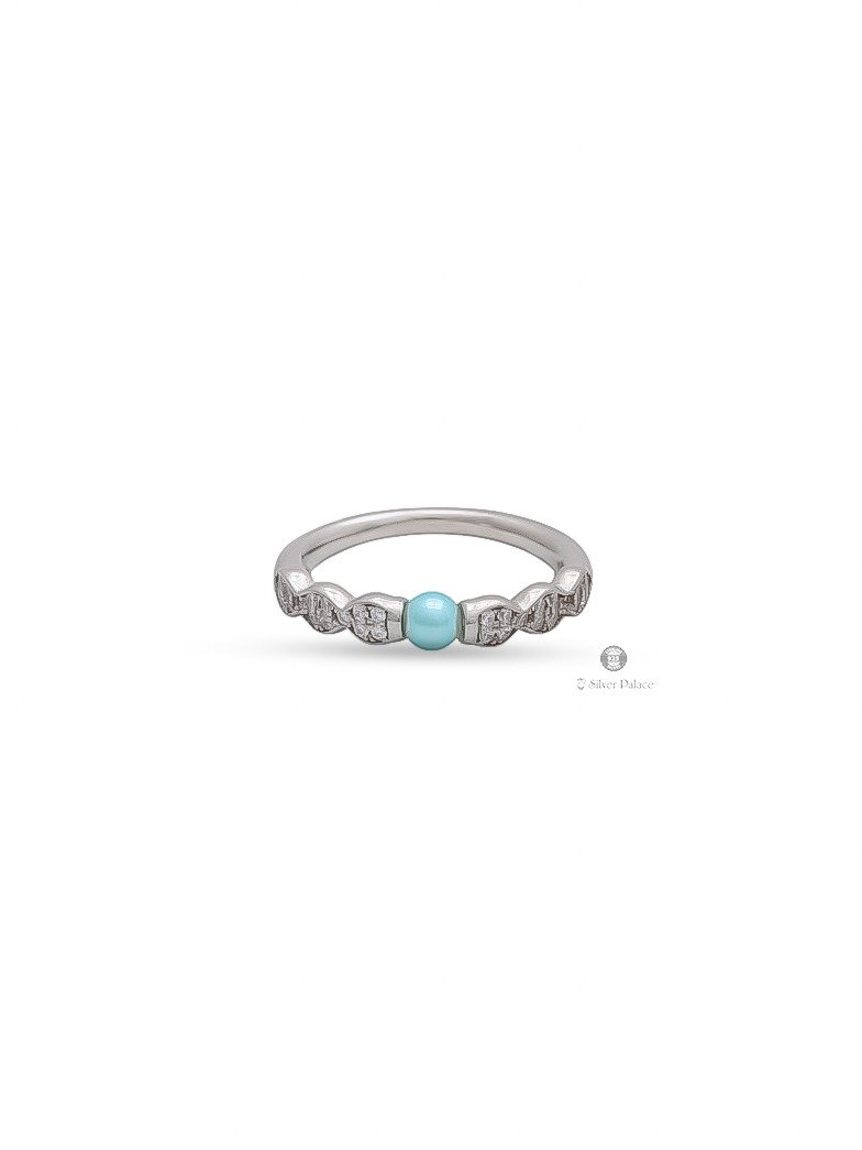 Blue Silver Rings For Girls Blue Butterfly Rhodium Plated 925 Sterling ...
