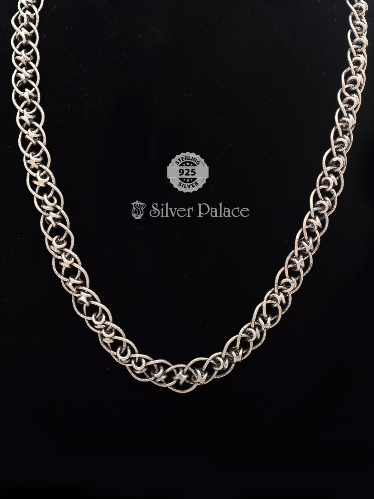 925 Sterling Silver Double Lock Chain For Boy - Silver Palace
